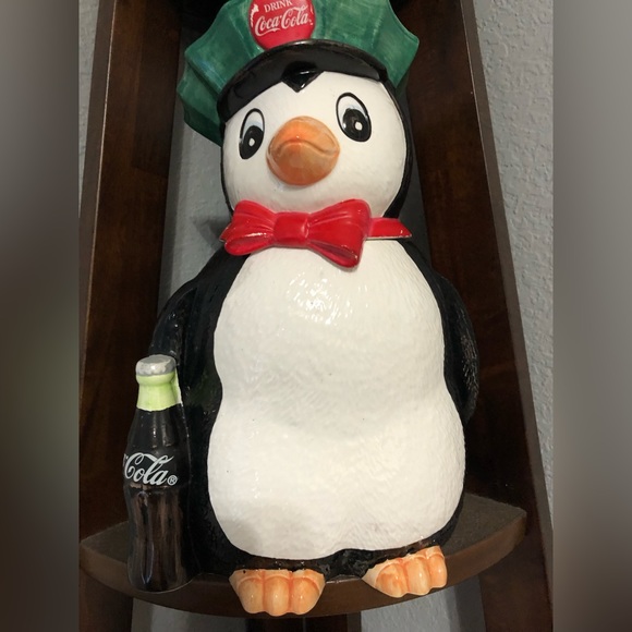 Kitchen | Coca Cola Vintage Polar Bear And Penguin Cookie Jars Set ...